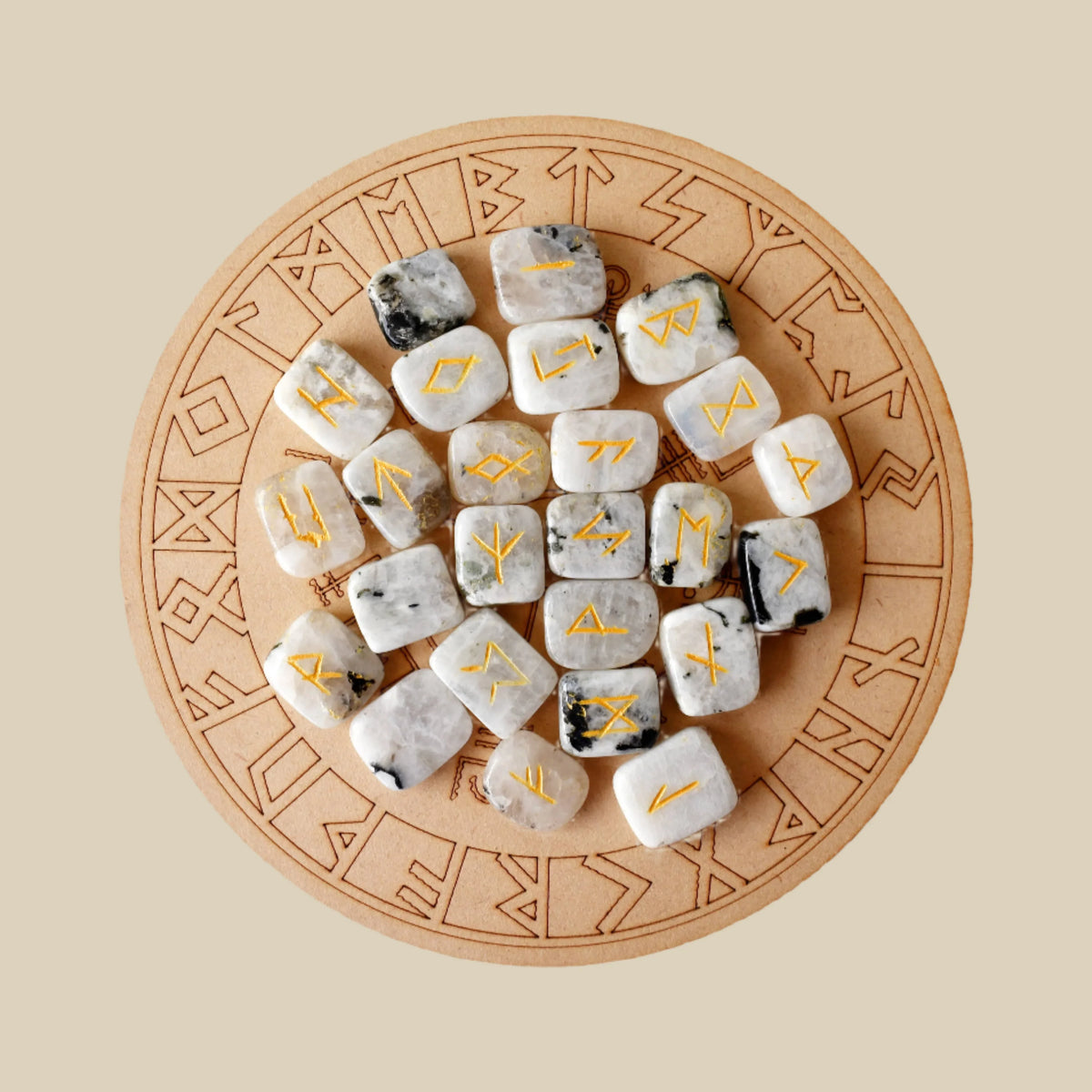 Rune Set – Rainbow Moonstone | Feminine Energy & Insight – Wild Raven's ...