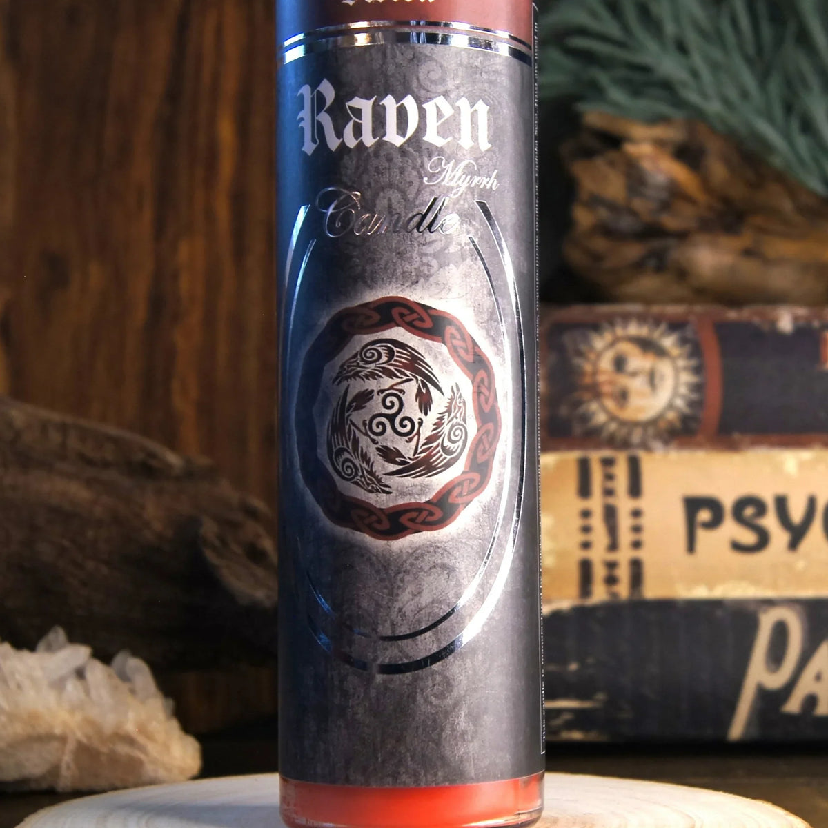 Raven Ritual Candle | Myrrh 7-Day Glass – Wild Raven's Nest