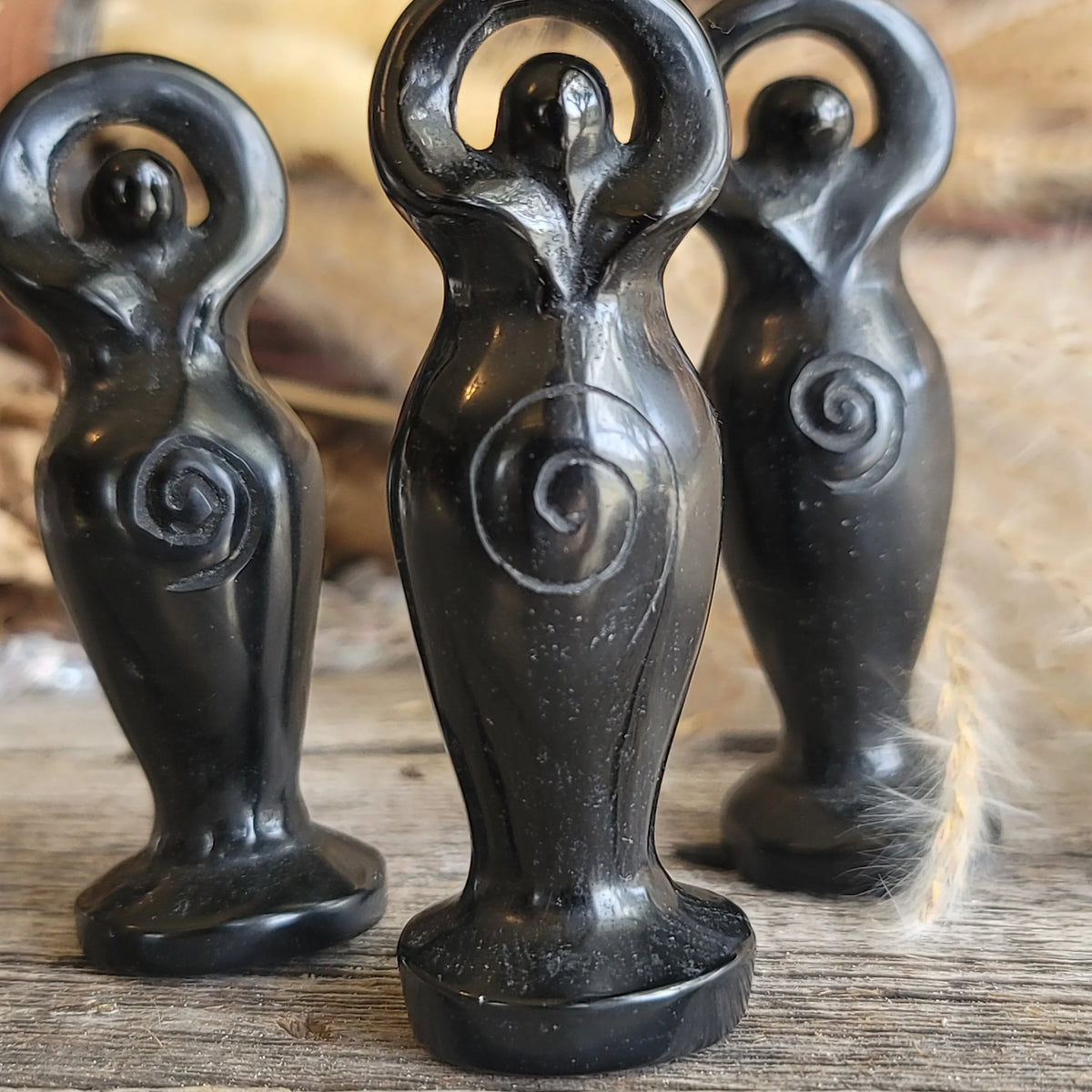 Obsidian Goddess Statue | Shadow Power & Divine Protection – Wild Raven ...